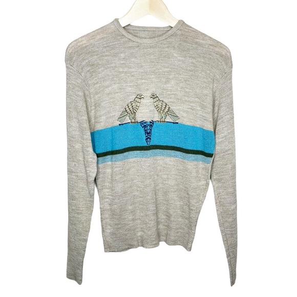 Vintage | Sweaters | Vintage 7s Eagle Embroidery Color Block Sweater ...
